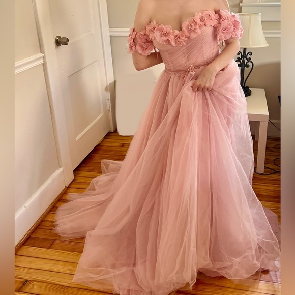 Teuta Matoshi | Dresses | Teuta Matoshi Peony Princess Offshoulder Gown ...